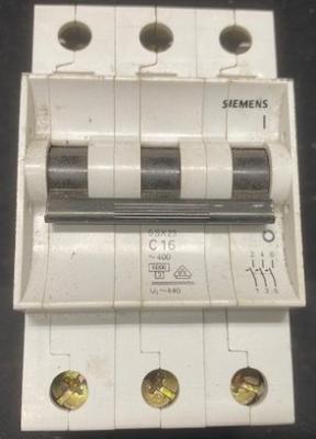 Siemens 5SX23 C16 3-Pole Circuit Breaker | Garden City Plastics